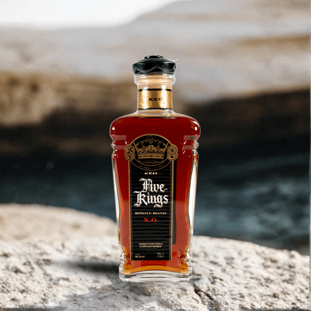 KEO Five Kings Brandy aus Zypern | Goldene Farbe | Cyprus Brandy Zypern